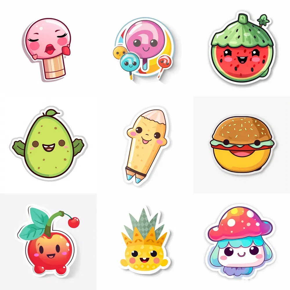 Cute Object Stickers Midjourney Prompt | PromptBase