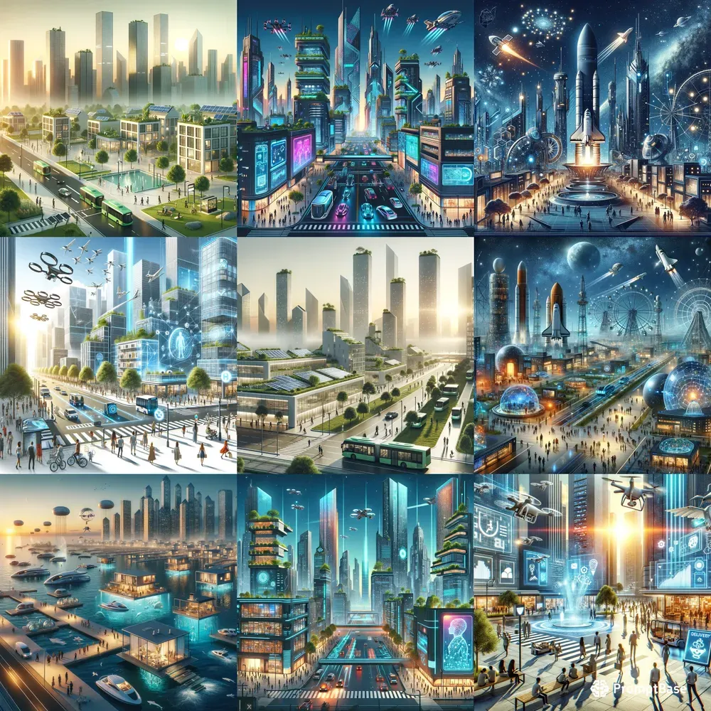 Futuristic Cityscapes Tech Beyond DALL·E Prompt | PromptBase