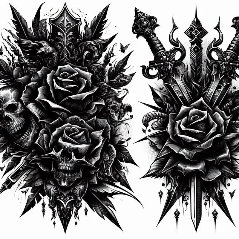 Intricate Gothic Tattoo Designs DALL·E Prompt | PromptBase