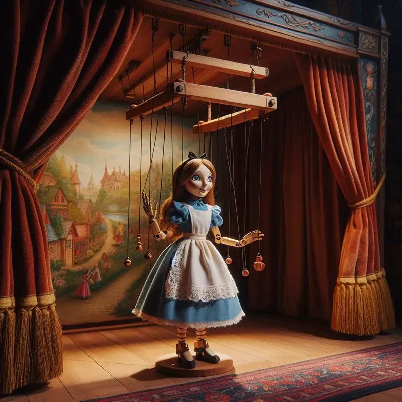 Classic Fairytale Puppets On Stages DALL·E Prompt | PromptBase