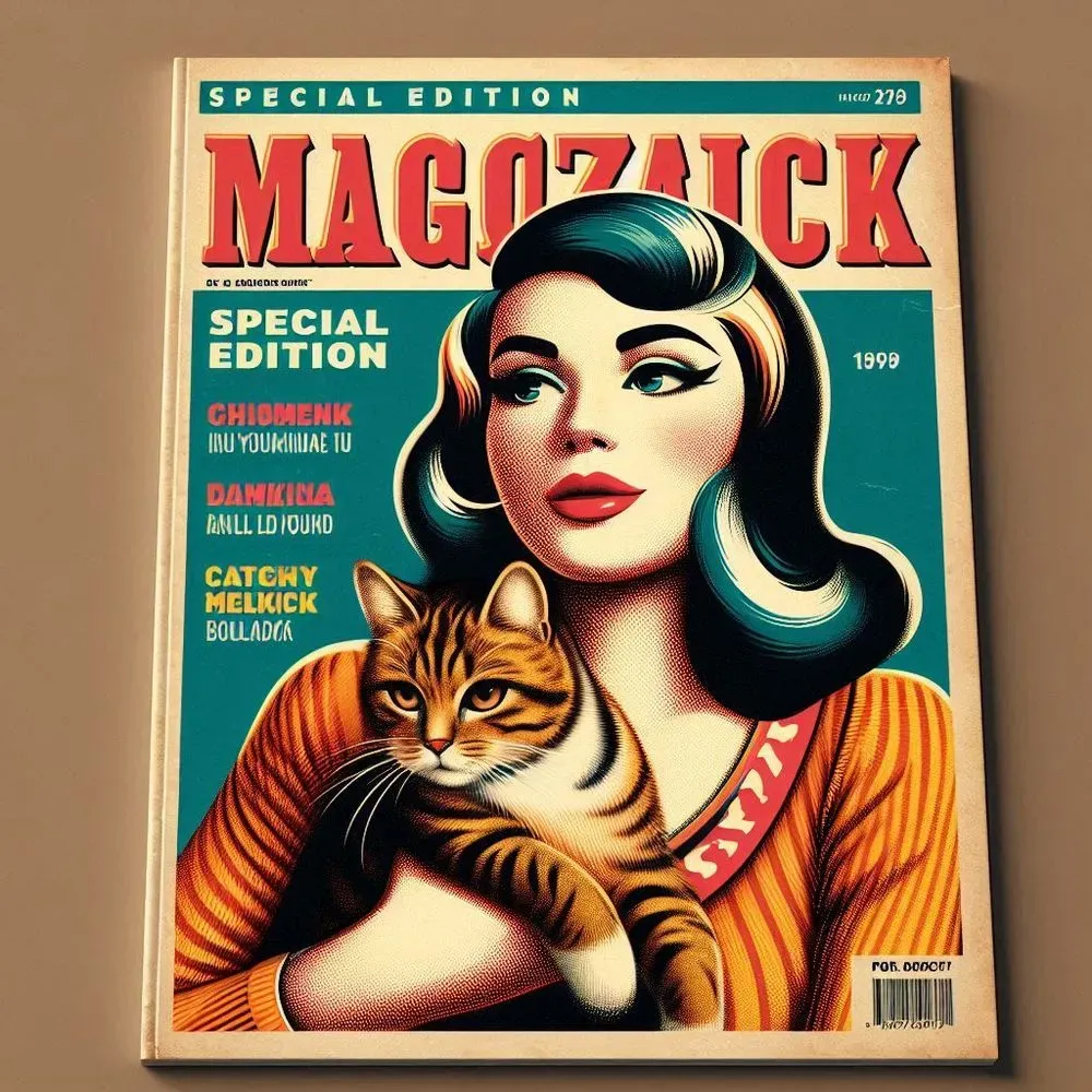 Vintage Magazine Cover Mockup Ideas DALL·E Prompt | PromptBase