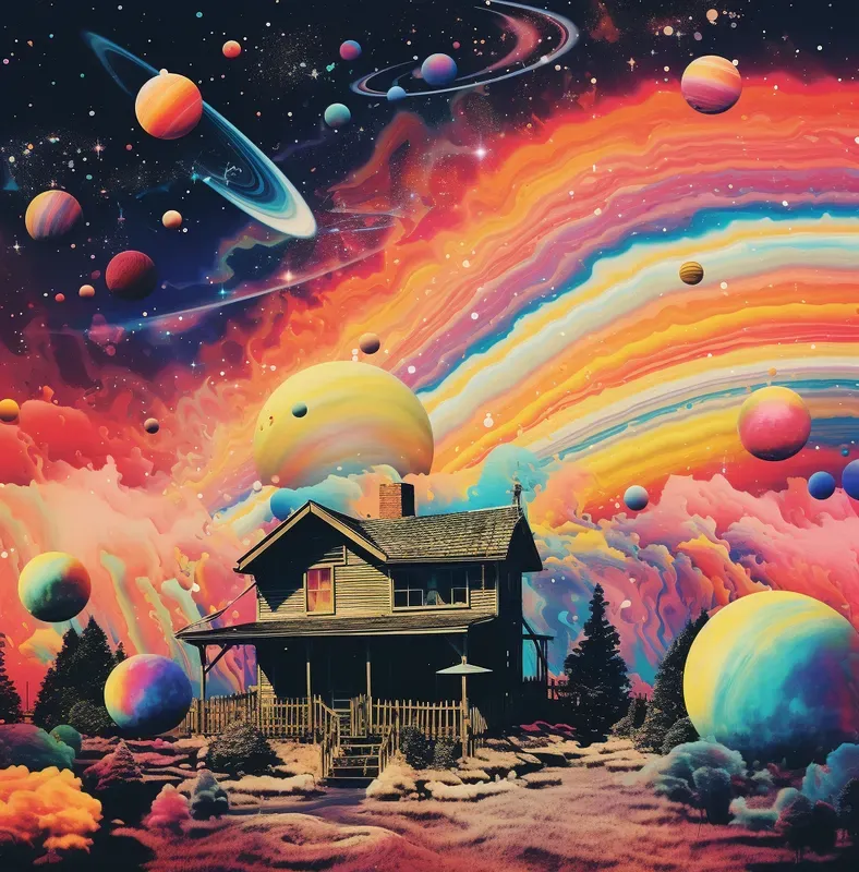 Psychedelic Rainbow Style Midjourney Prompt | PromptBase