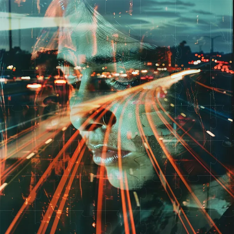 Double Exposure Portraits Midjourney Prompt | PromptBase