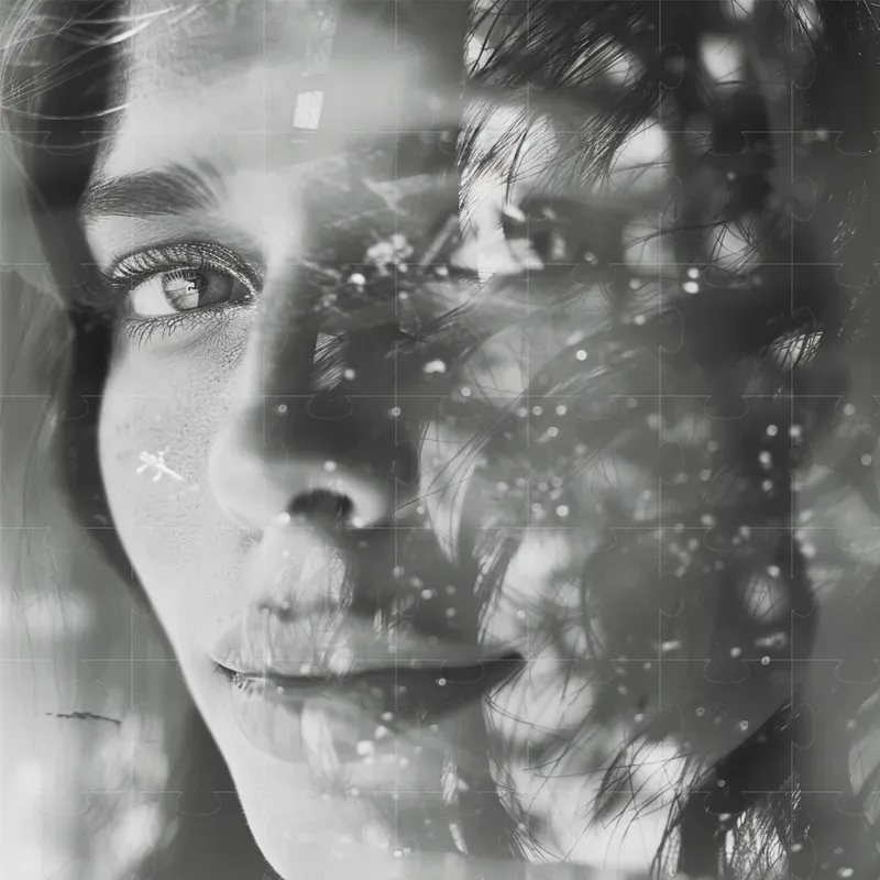 Double Exposure Portraits Midjourney Prompt | PromptBase