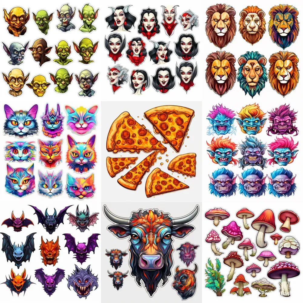 Stickers Art Midjourney Prompt | PromptBase