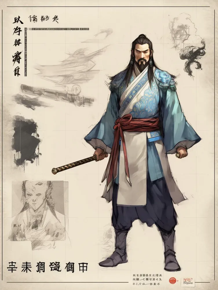 Chinese Game Character Designs Midjourney Prompt | PromptBase