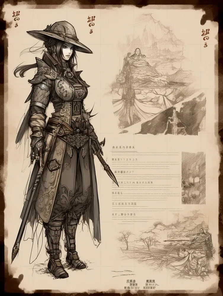 Chinese Game Character Designs Midjourney Prompt | PromptBase