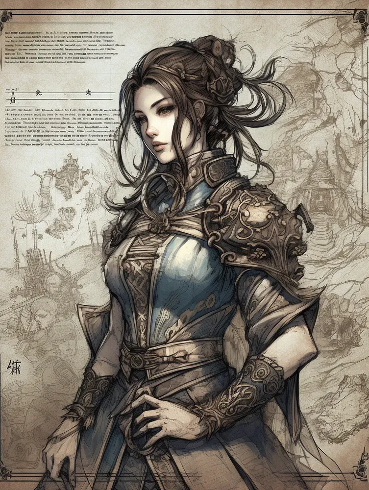 Chinese Game Character Designs Midjourney Prompt | PromptBase