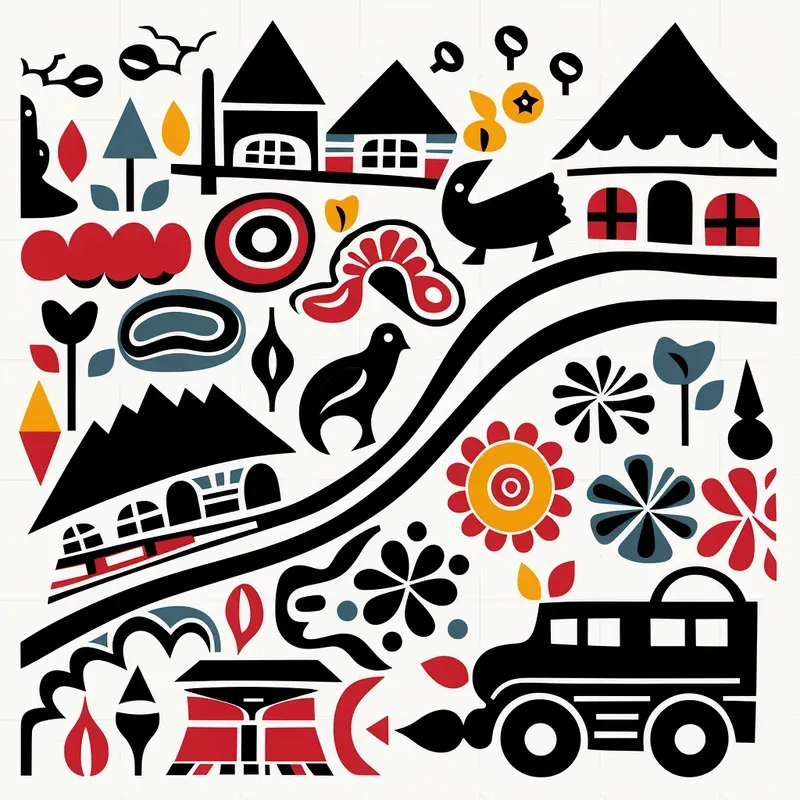 Abstract Iconic Patterns Midjourney Prompt | PromptBase