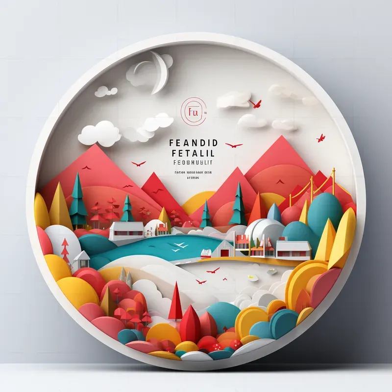 Artistic Circle Papercut Decos Midjourney Prompt | PromptBase