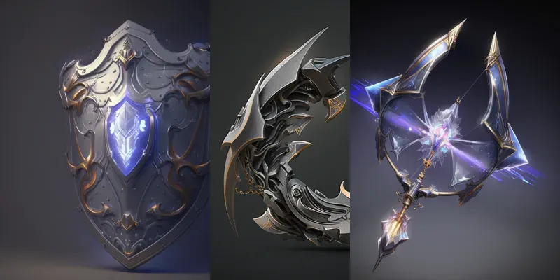 Magic Weapons Mmo RPG Videogames Midjourney Prompt | PromptBase