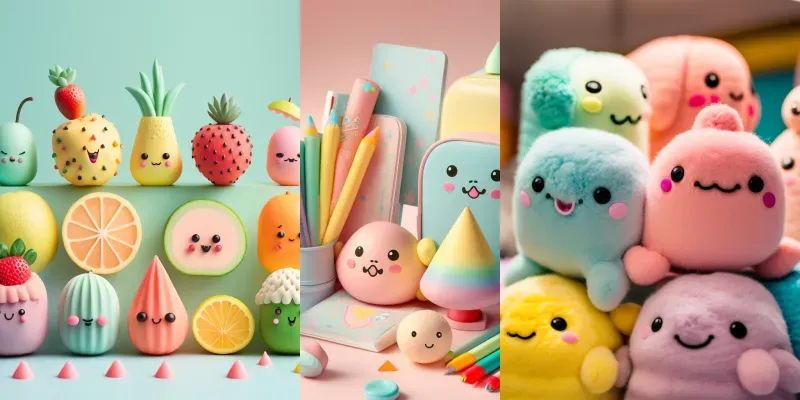 Displays Of Super Cute Kawaii Items Midjourney Prompt | PromptBase
