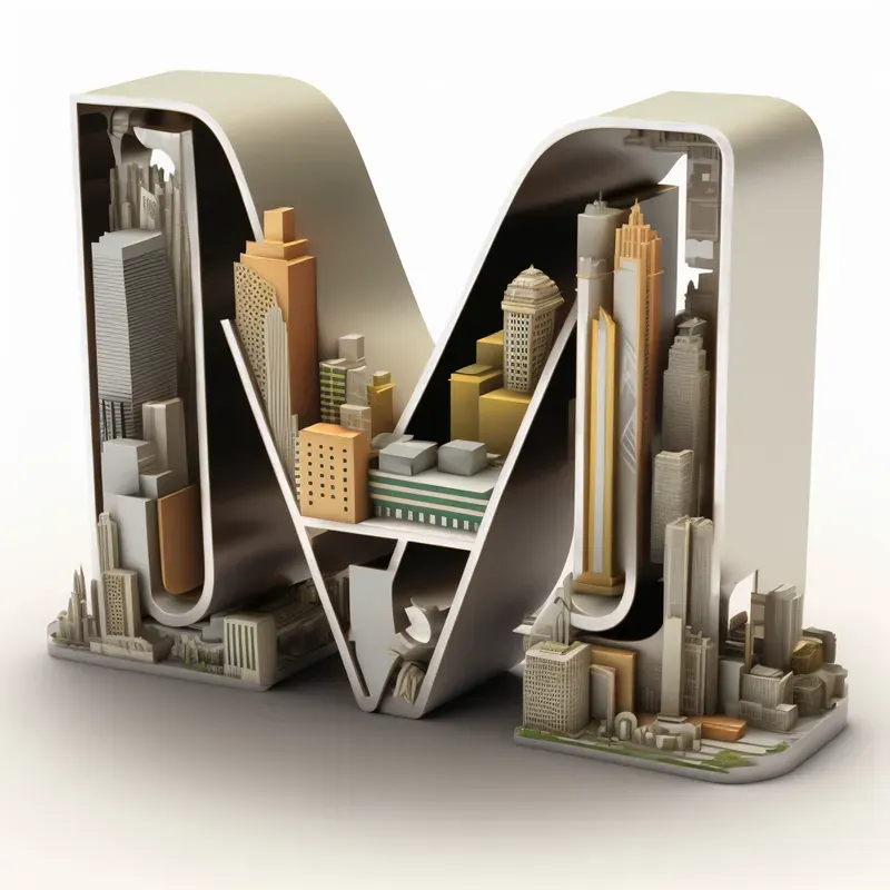 3D City Letters Midjourney Prompt | PromptBase