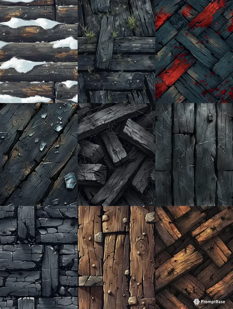 Dark Stylized Wood Tileable Textures Midjourney Prompt | PromptBase