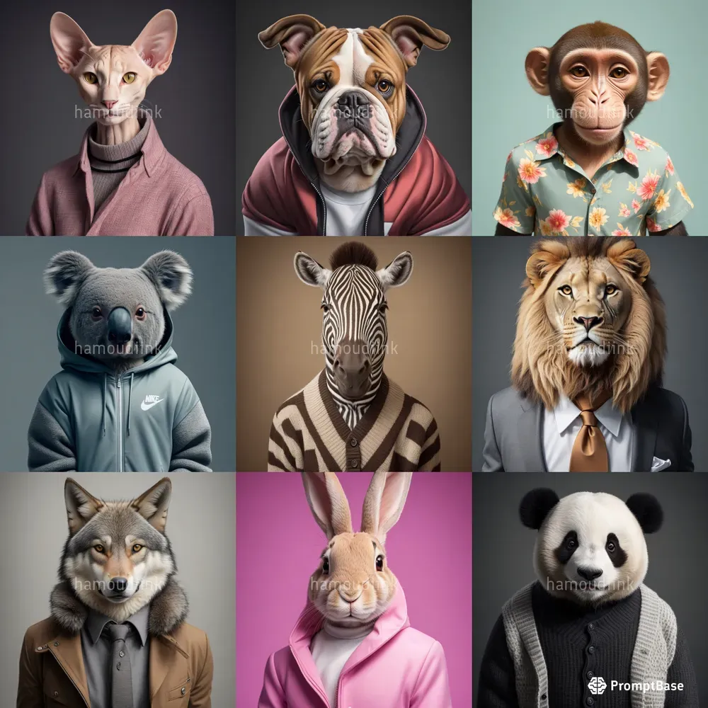 Animals Dressed In Human Clothes Leonardo Ai Prompt | PromptBase