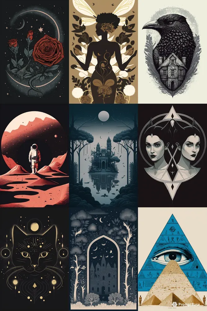 Simple Illustrated Book Covers Midjourney Prompt | PromptBase