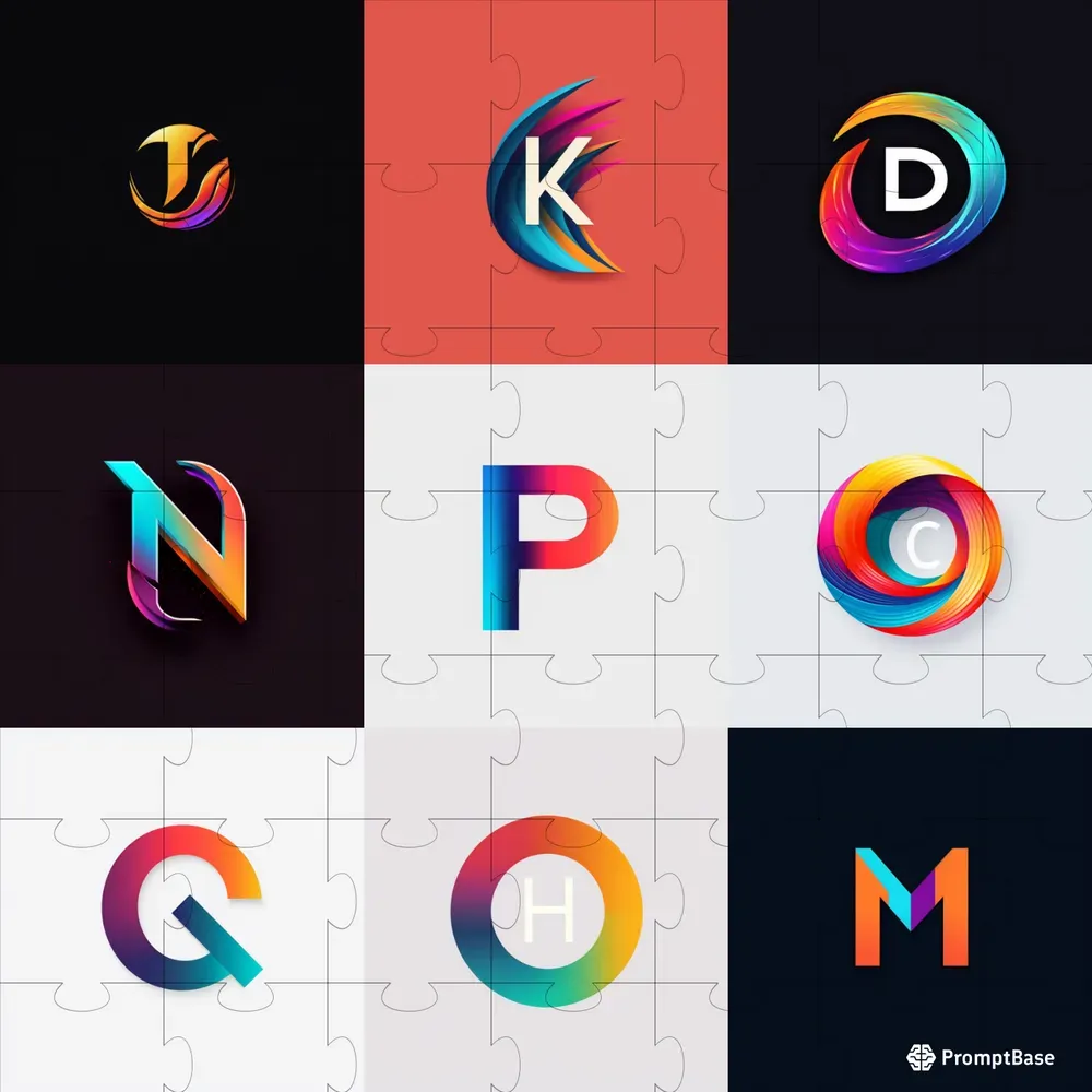 Abstract Letter Logos Midjourney Prompt | PromptBase