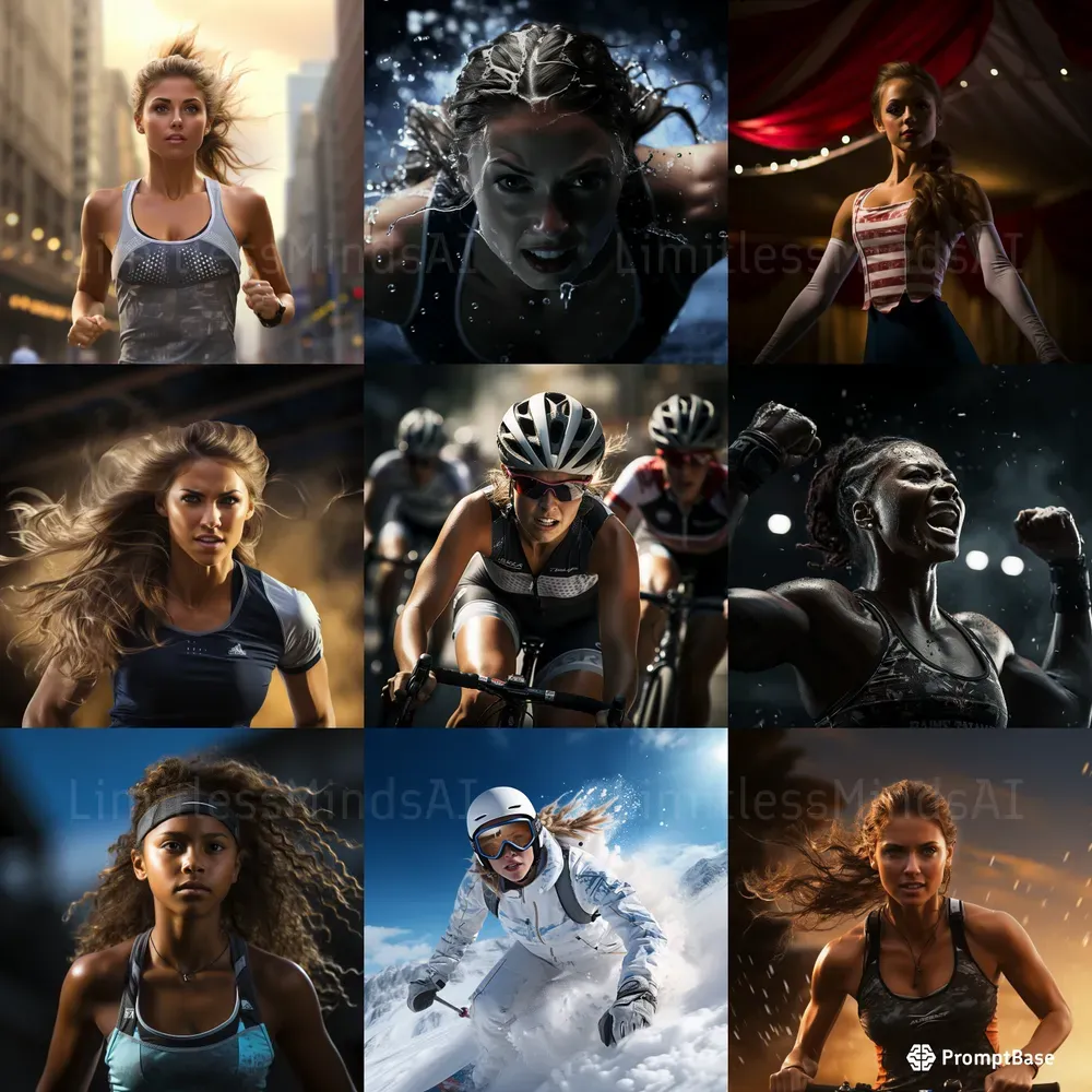 Realistic Photography From Female Athletes Midjourney Prompt | PromptBase