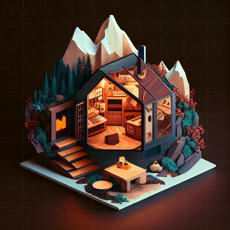 Tiny Isometric Houses Midjourney Prompt | PromptBase