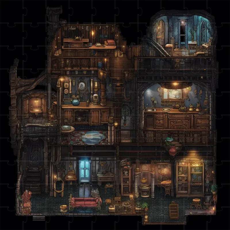 Orthographic RPG Game Assets Midjourney Prompt | PromptBase