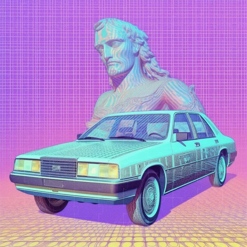 Vaporwave Art Midjourney Prompt | PromptBase