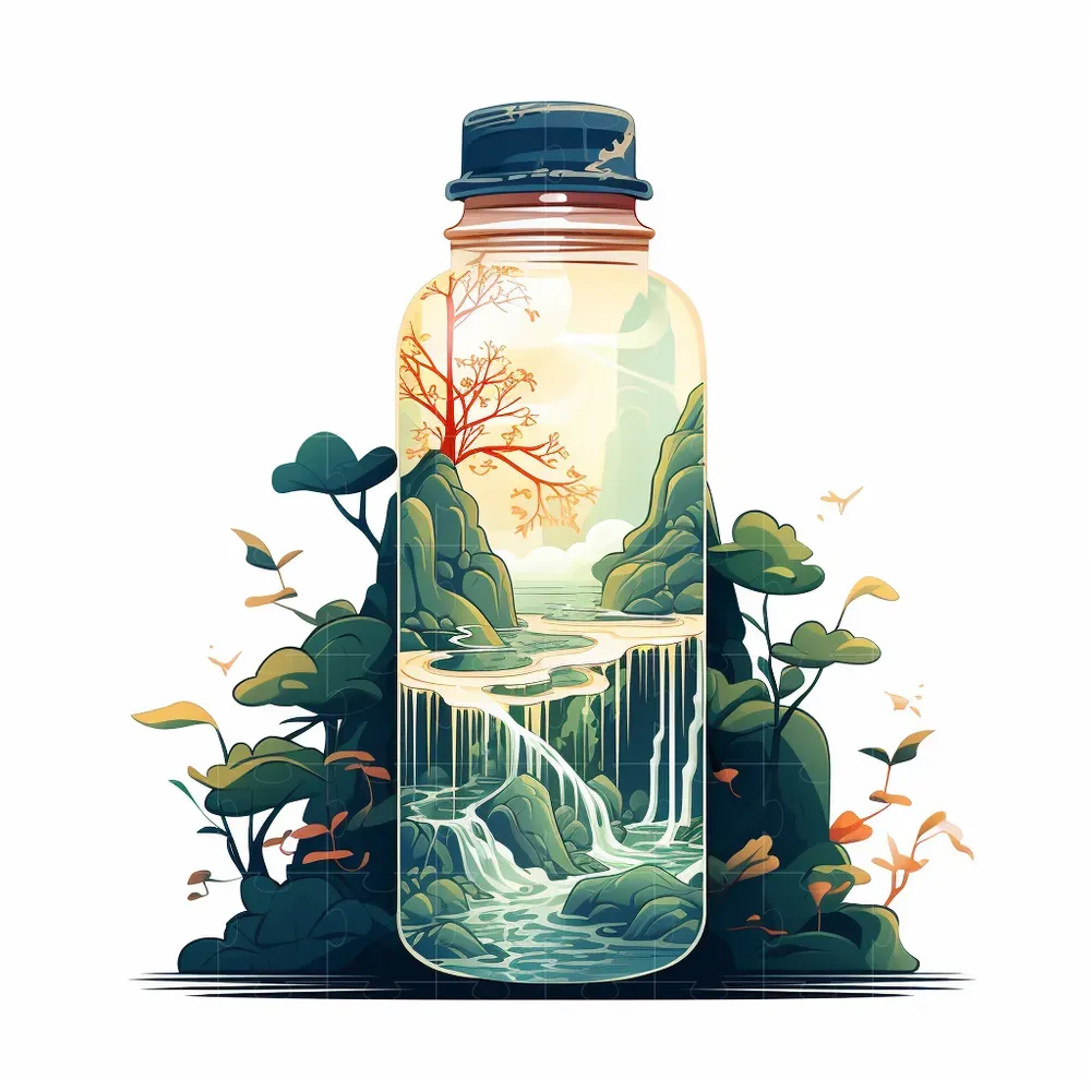 Glass Bottle Stickers Midjourney Prompt | PromptBase