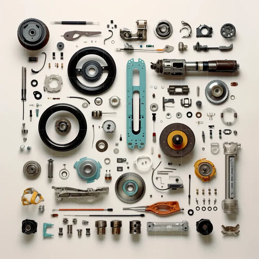 Knolling Parts Midjourney Prompt | PromptBase