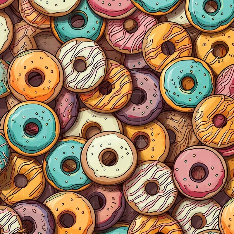 Cartoon Food Patterns Midjourney Prompt | PromptBase