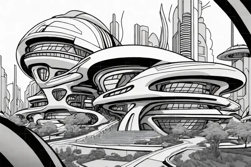 Futuristic Outline Sketches Leonardo Ai Prompt | PromptBase