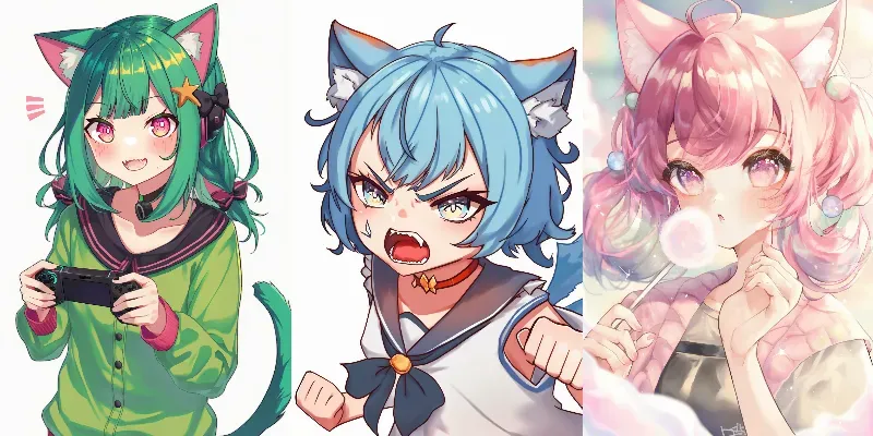 Kemonomimi Anime Girl Midjourney Prompt | PromptBase