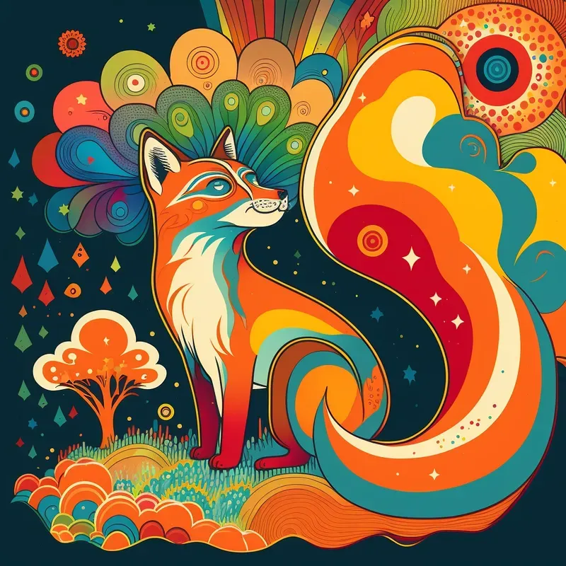 Groovy Animals Midjourney Prompt | PromptBase