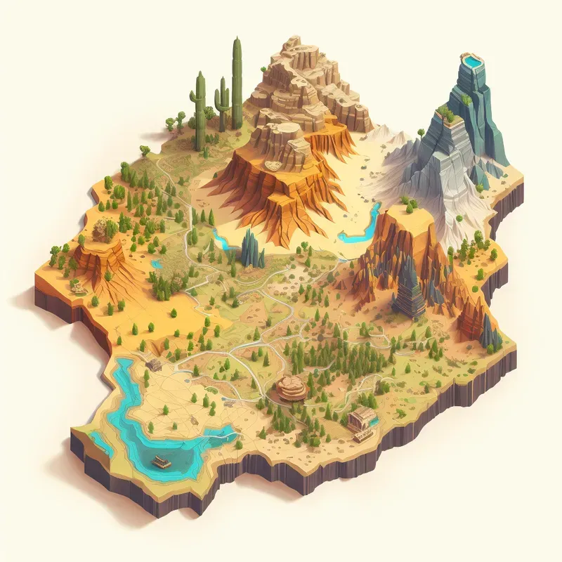 Isometric World Maps Midjourney Prompt | PromptBase