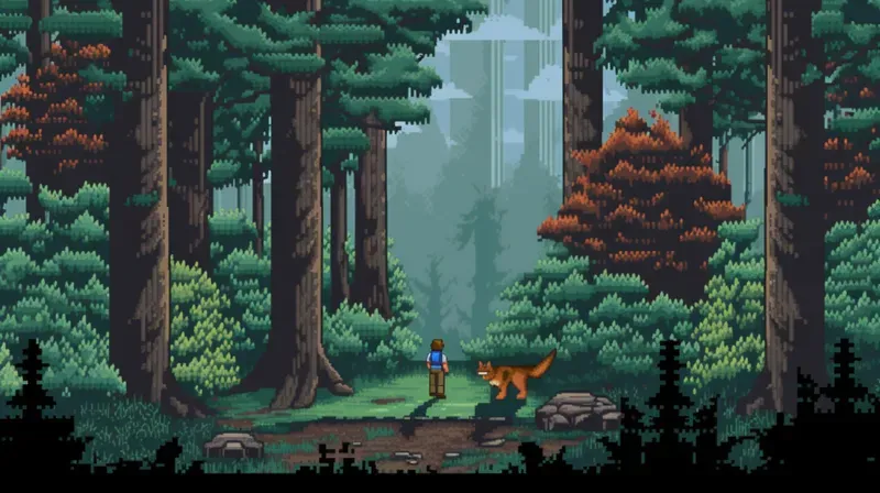 16 Bit Style Wallpaper Landscape Art Midjourney Prompt | PromptBase