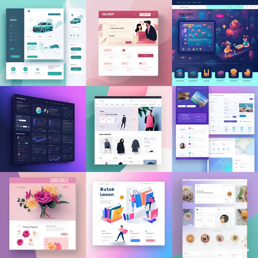 Website Designs For Any Themes Midjourney Prompt | PromptBase