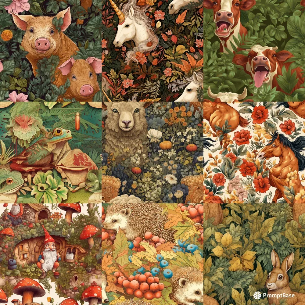 Captivating Character Patterns Midjourney Prompt | PromptBase