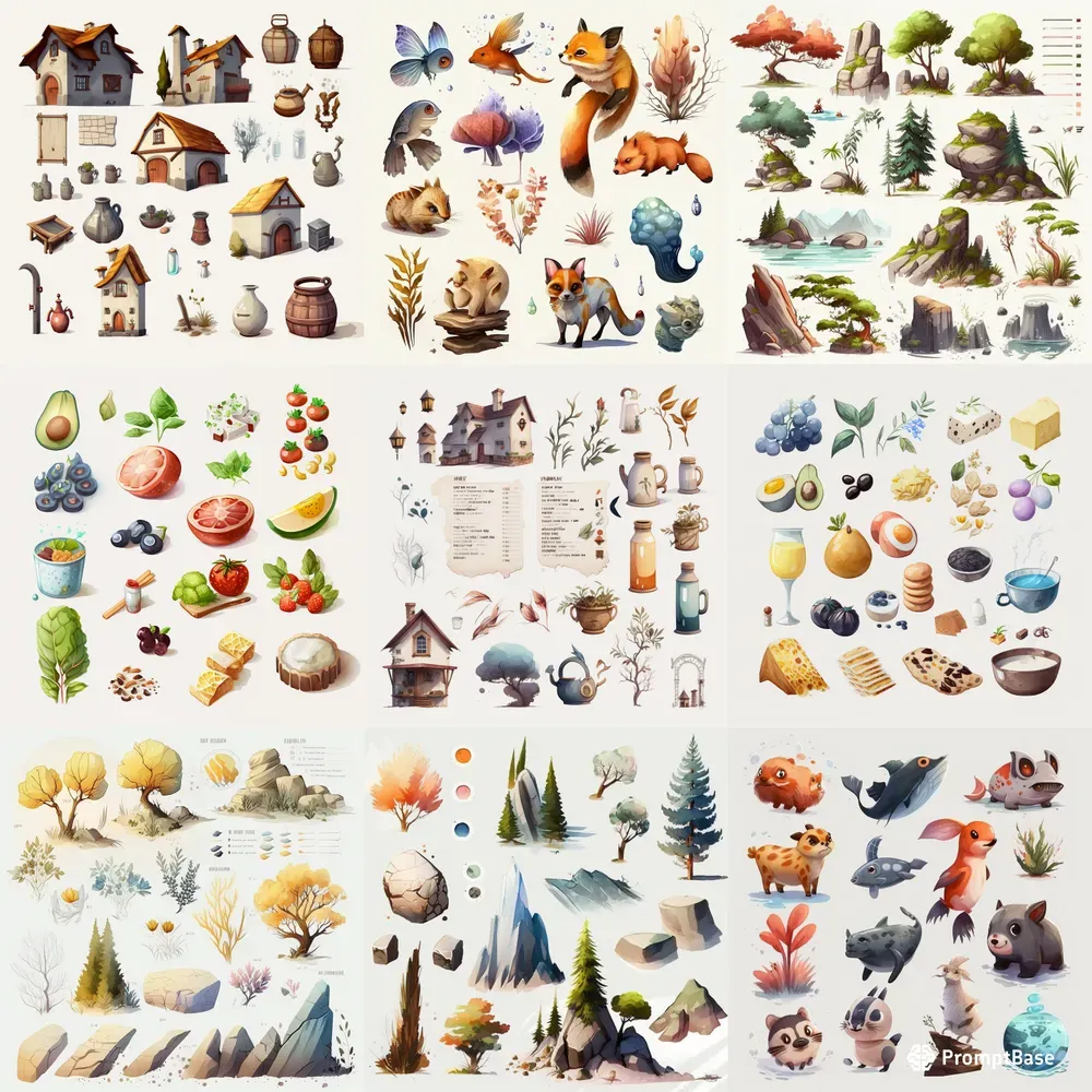 Beautiful Element Designs Midjourney Prompt | PromptBase