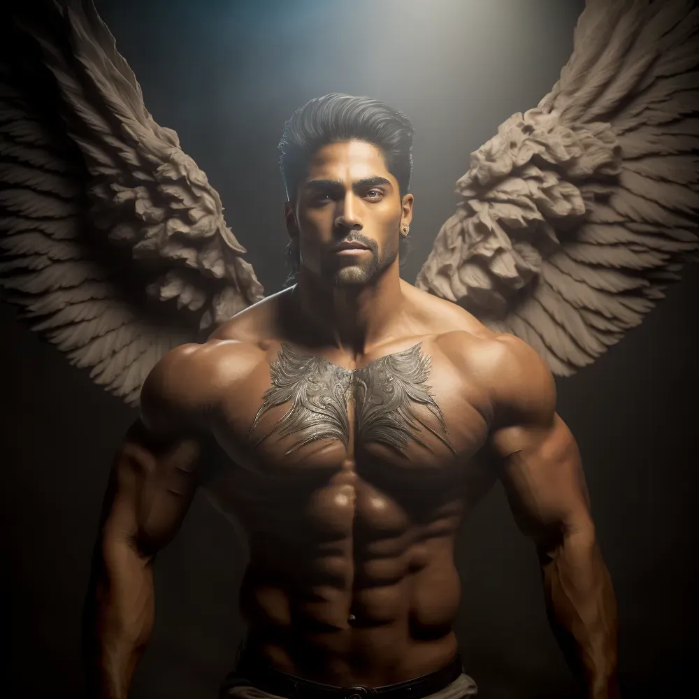 Angelic Male Bodies Midjourney Prompt | PromptBase