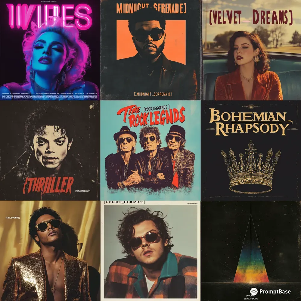 Minimalist Album Cover Designs Midjourney Prompt | PromptBase