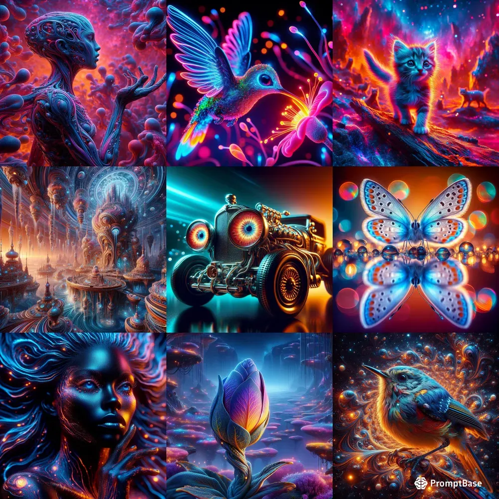 Psychedelic Natures Macros DALL·E Prompt | PromptBase