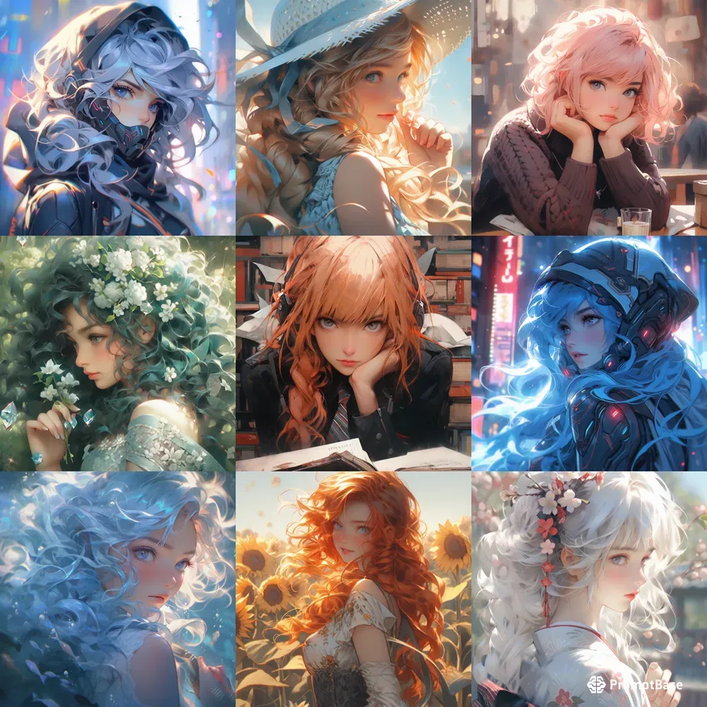 Timeless Anime Style Beauty Illustrations Midjourney Prompt | PromptBase