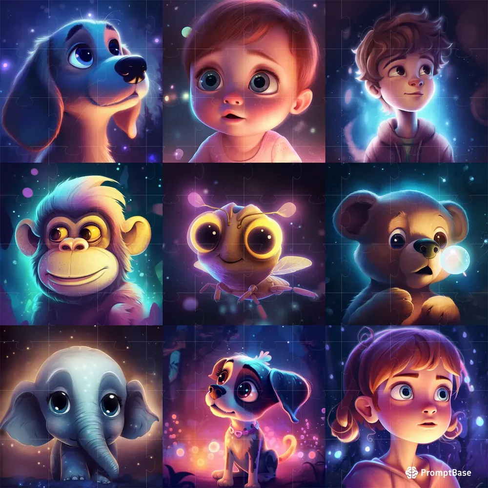 Disney Character Illustrations Midjourney Prompt | PromptBase