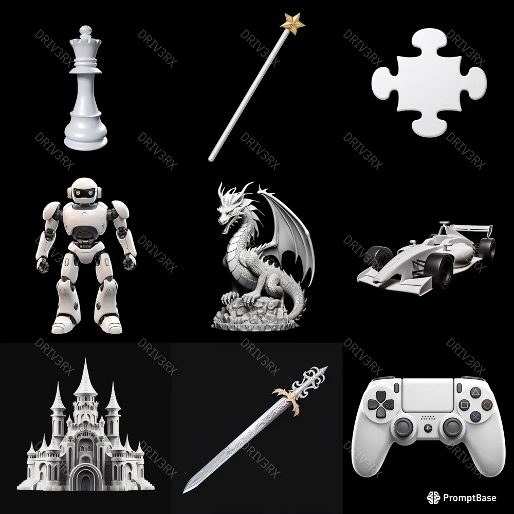 3D Game Object Renders Midjourney Prompt | PromptBase