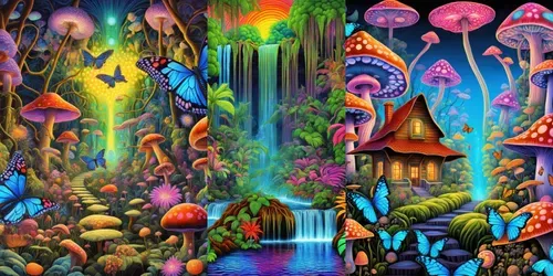 Psychedelic Rainbow Paintings Stable Diffusion Prompt | PromptBase