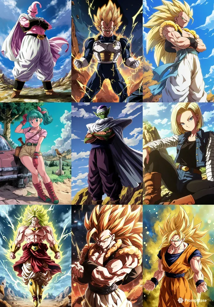 Full Body Shot Dbz Screengrabs Midjourney Prompt | PromptBase