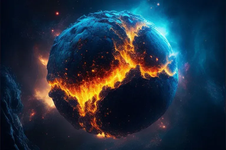 Exploding Alien Planets Midjourney Prompt | PromptBase