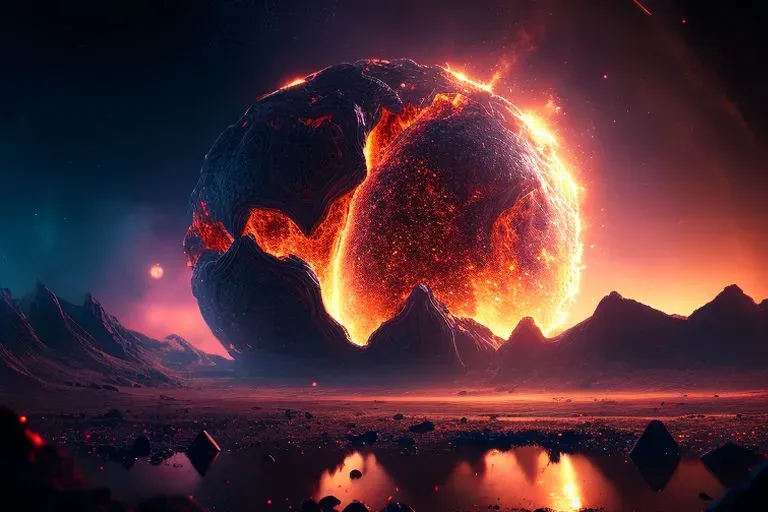 Exploding Alien Planets Midjourney Prompt | PromptBase