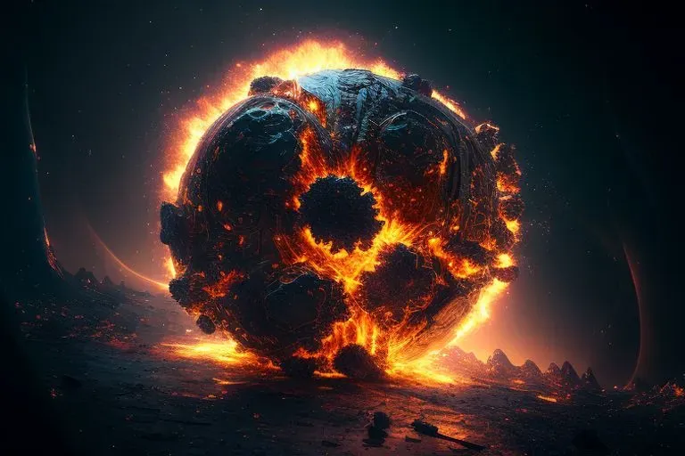 Exploding Alien Planets Midjourney Prompt | PromptBase