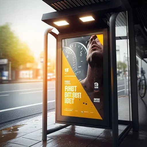 Bus Stop Poster Mockups Midjourney Prompt | PromptBase