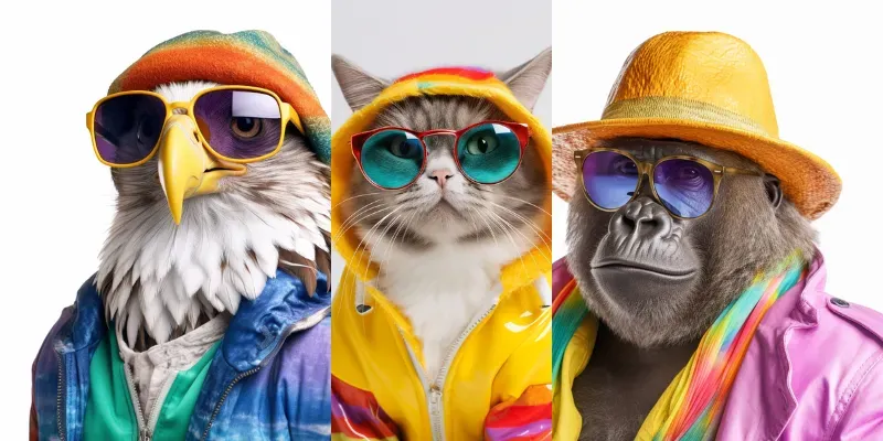 Funky Animals - Realistic Portraits Midjourney Prompt | PromptBase