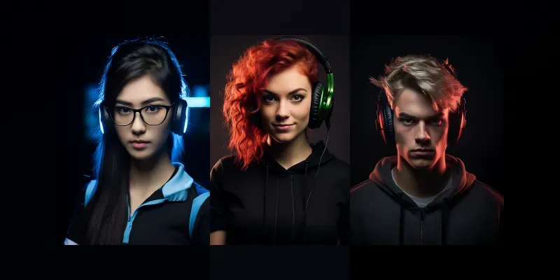 Esports Gamer Portraits - Studio Quality Midjourney Prompt | PromptBase